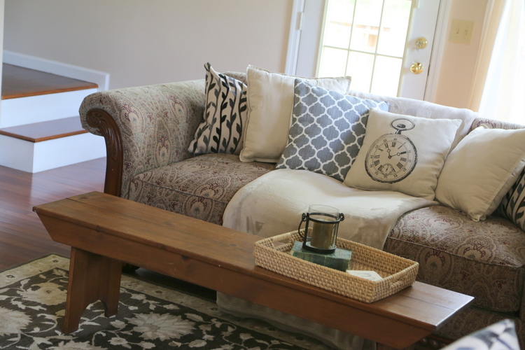 Updating a Dated Sofa - Home Staging Trick from The Decorologist