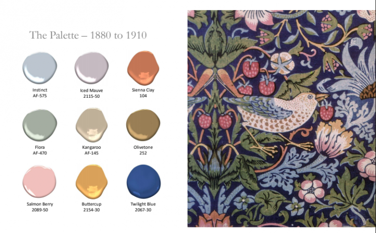 The History of Paint Color in Benjamin Moore Palettes - The Decorologist
